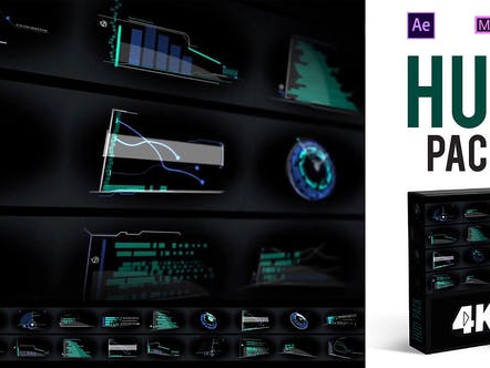 AE模板 | 未来感高级外观动态动画元素HUD界面标题介绍_猿文件网官方账号-站酷ZCOOL