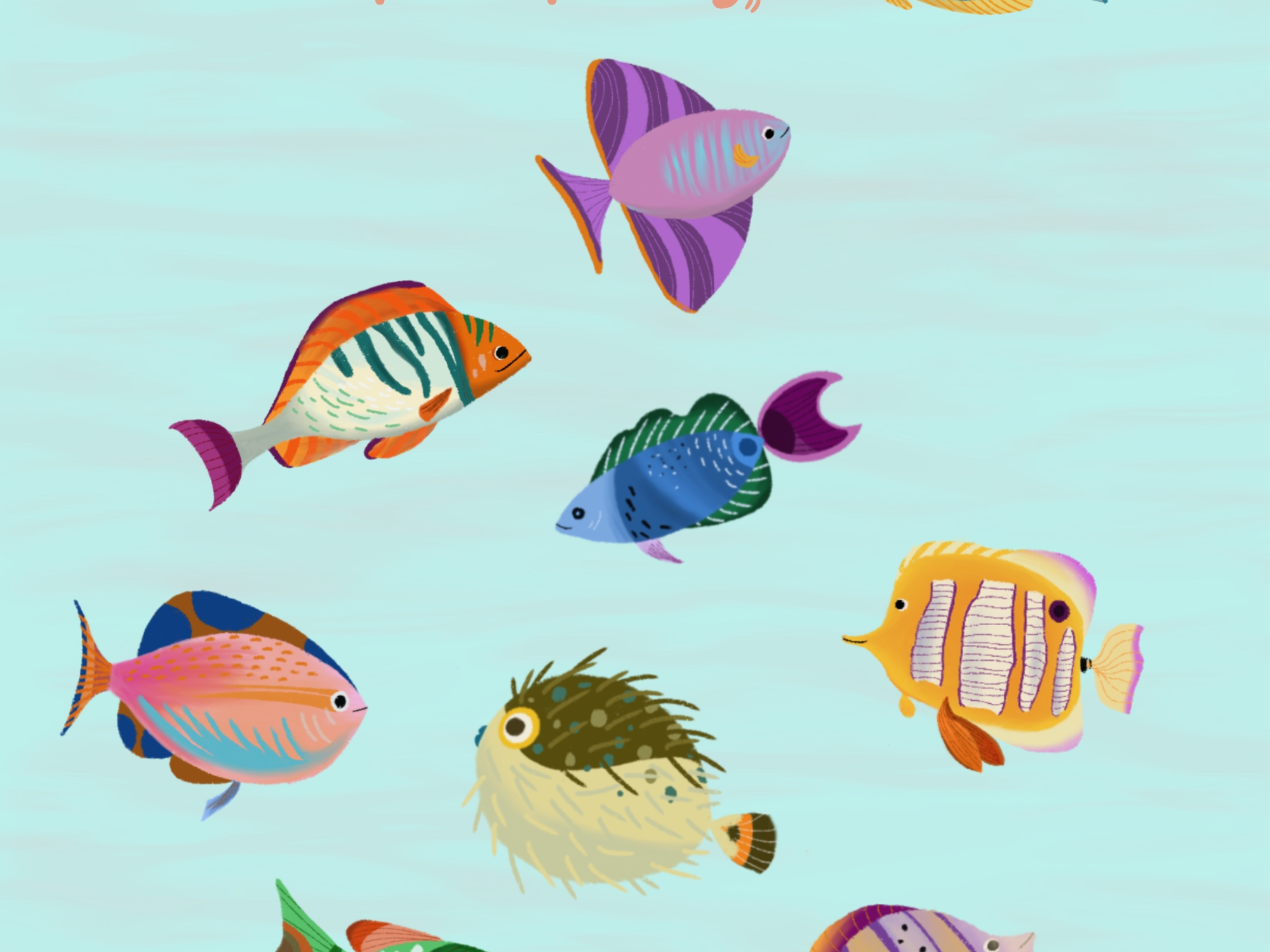 ipad画画 | 年年有余_夏之巴黎-站酷ZCOOL