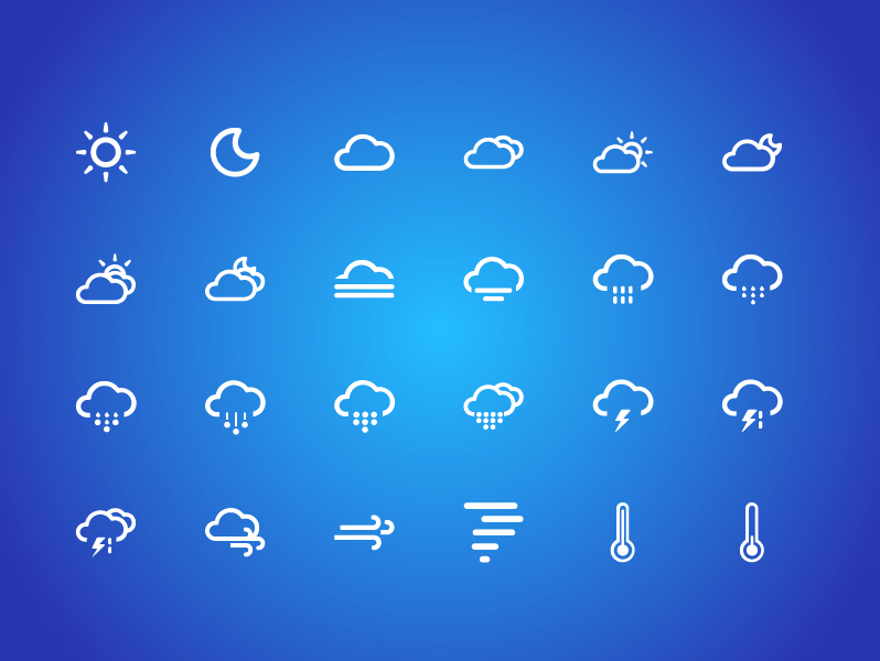 [weather]天气图标练习_一只胖猴子-站酷ZCOOL
