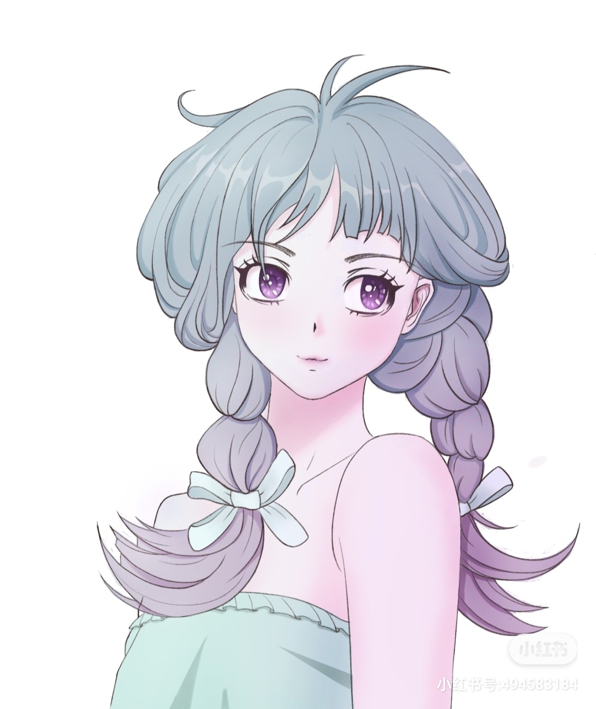 头像，插画，少女_三颗飞星SKFX-站酷ZCOOL