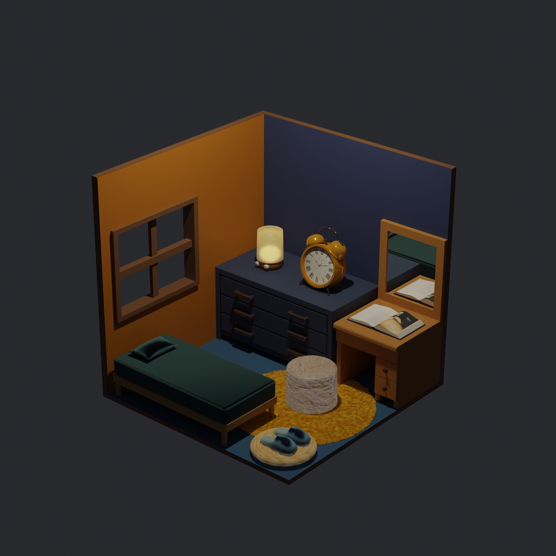 Dolphin 动森小场景 blender练习_柠檬派派Dolphin-站酷ZCOOL