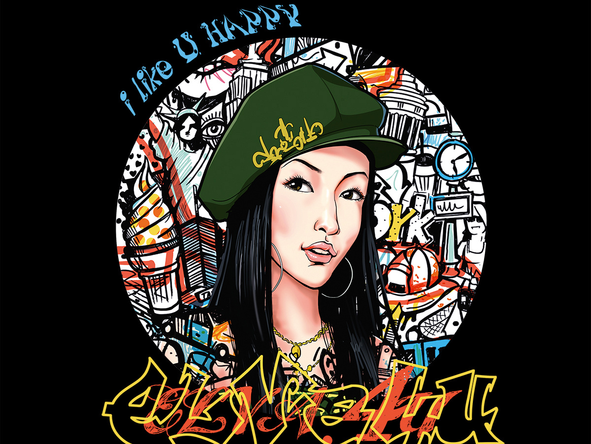 《elva 4U.我喜欢你快乐》纪念T恤设计_追盛-站酷ZCOOL