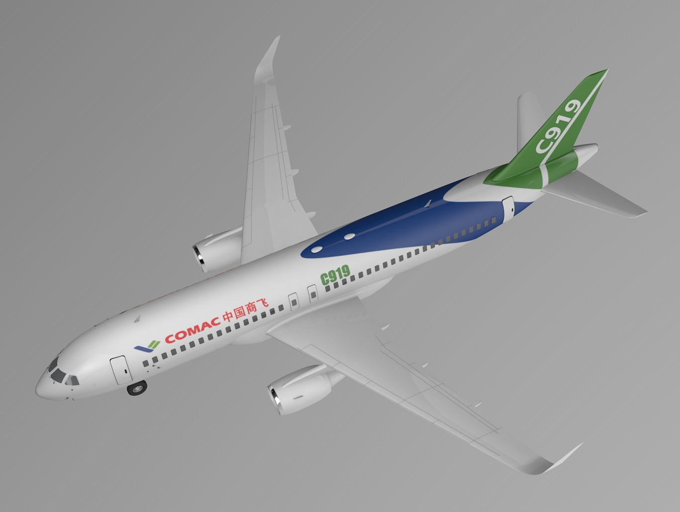 c919大飞机 中国c919大型客机 C919 中国商飞 comac 中国民航客机_AD1569-站酷ZCOOL