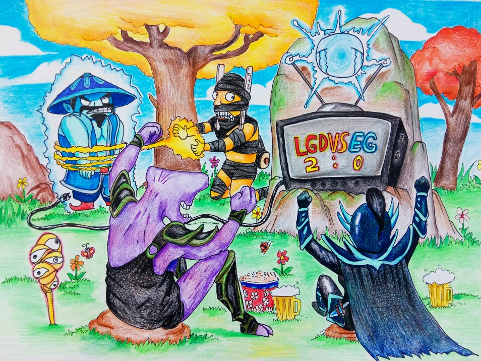 DOTA2小漫画一幅！很遗憾今年老干爹没夺冠啊！_Fieryu-站酷ZCOOL