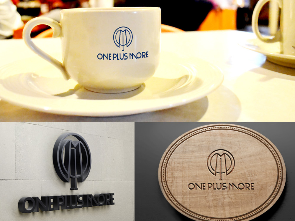 one plus more 标志logo_侧耳倾听310-站酷ZCOOL