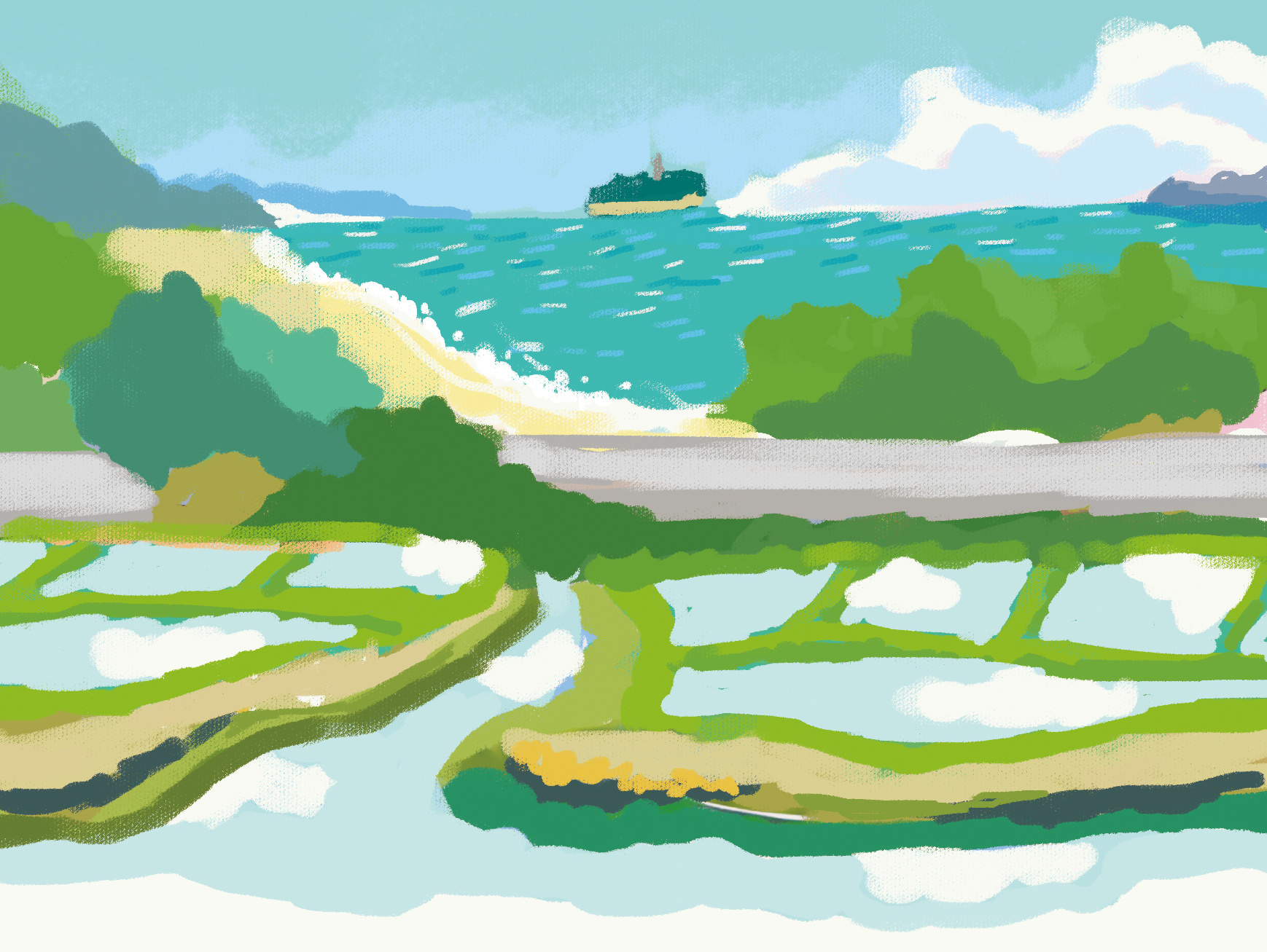 沿海公路的出口_sting洛-站酷ZCOOL