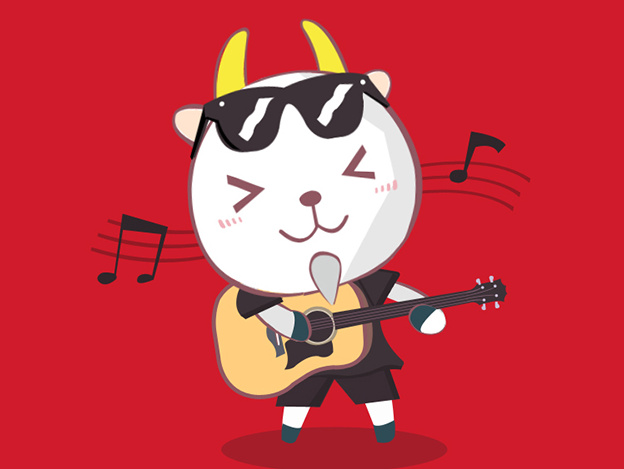 【形象】2015年双11羊咩咩乐队插画_LOKI_YuE-站酷ZCOOL