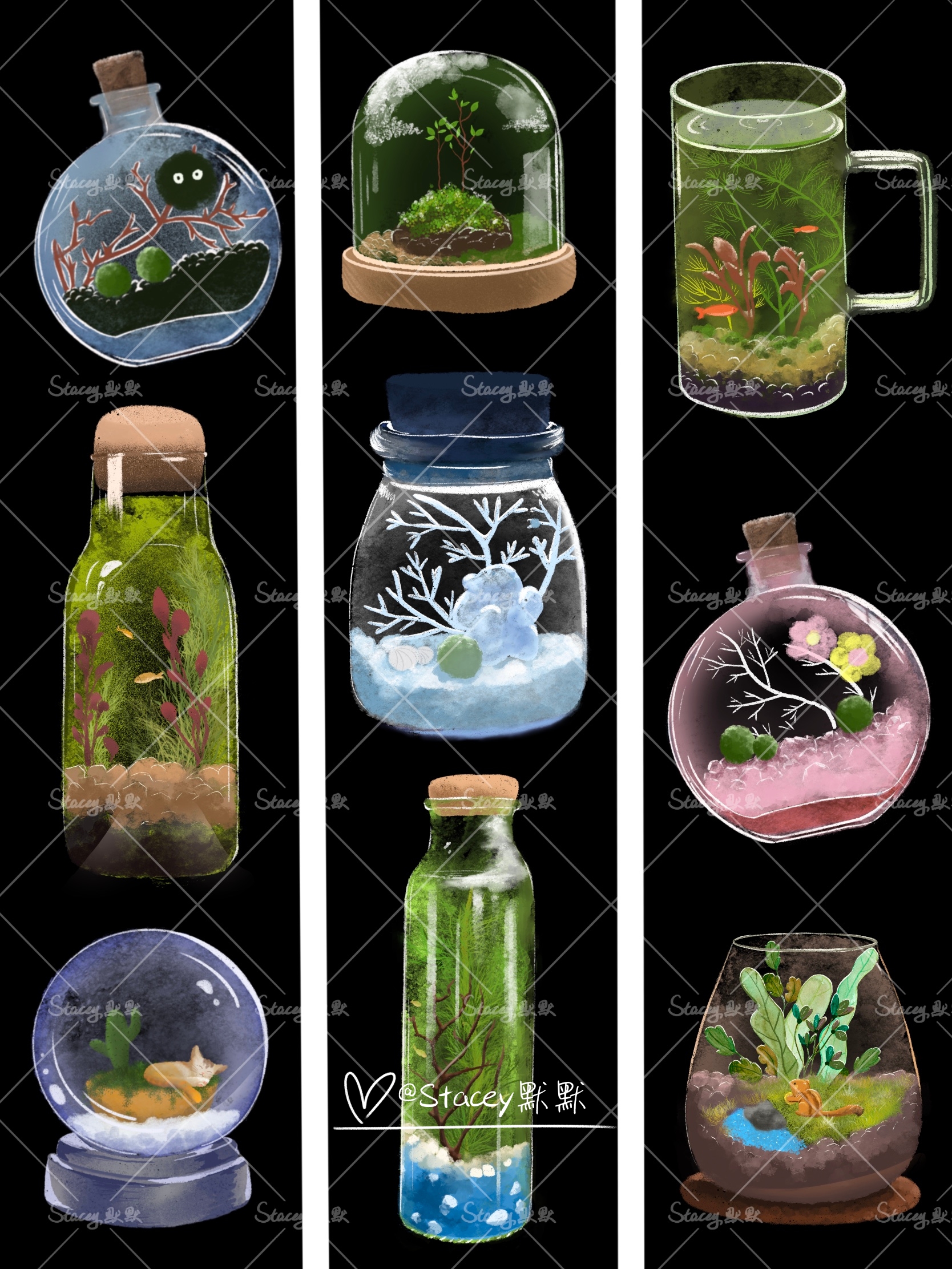 玻璃微景观系列_Stacey默默-站酷ZCOOL