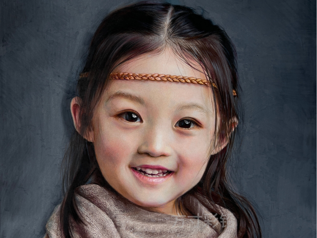 彩铅作品-戴围巾的小女孩_方寸Lei-站酷ZCOOL