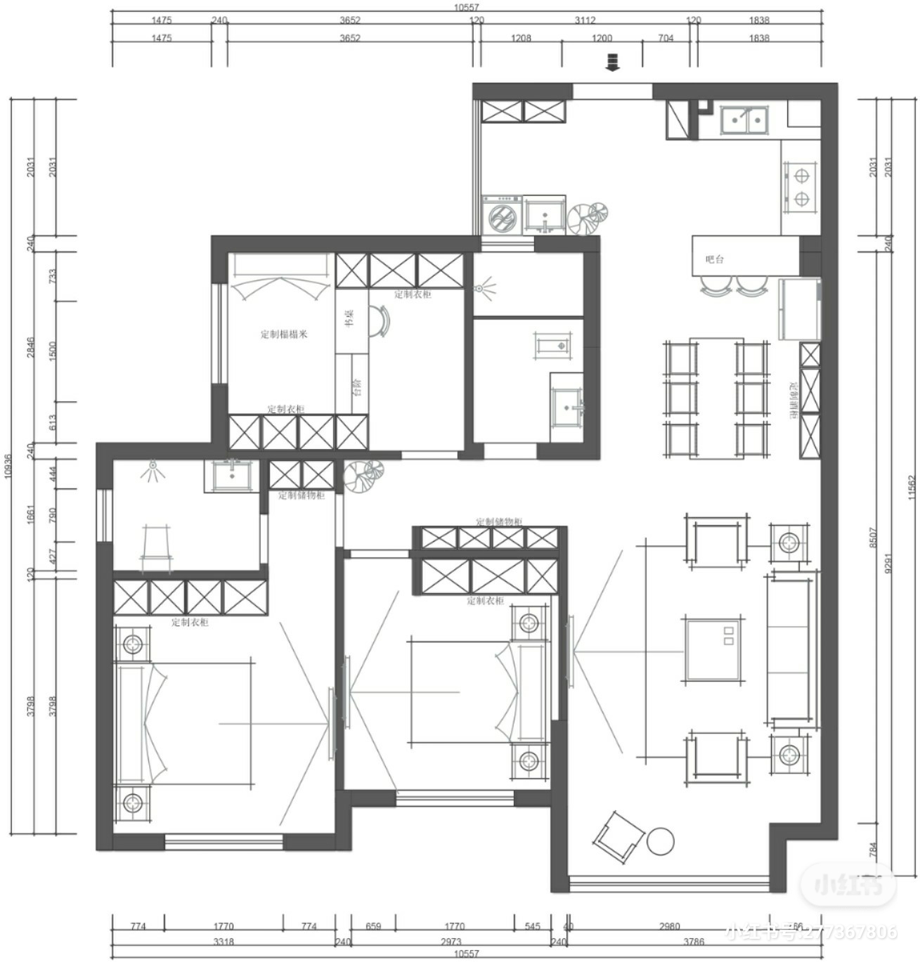 百色110平米现代_濛澍洝-站酷ZCOOL