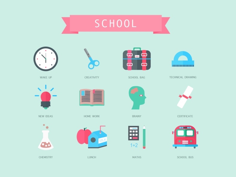 school flat icon_Vicky_pp-站酷ZCOOL