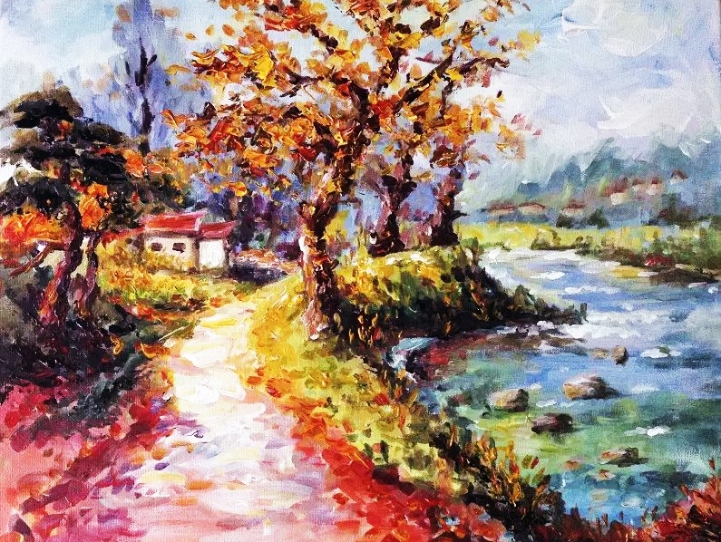 油画 风景_linda_yang888-站酷ZCOOL