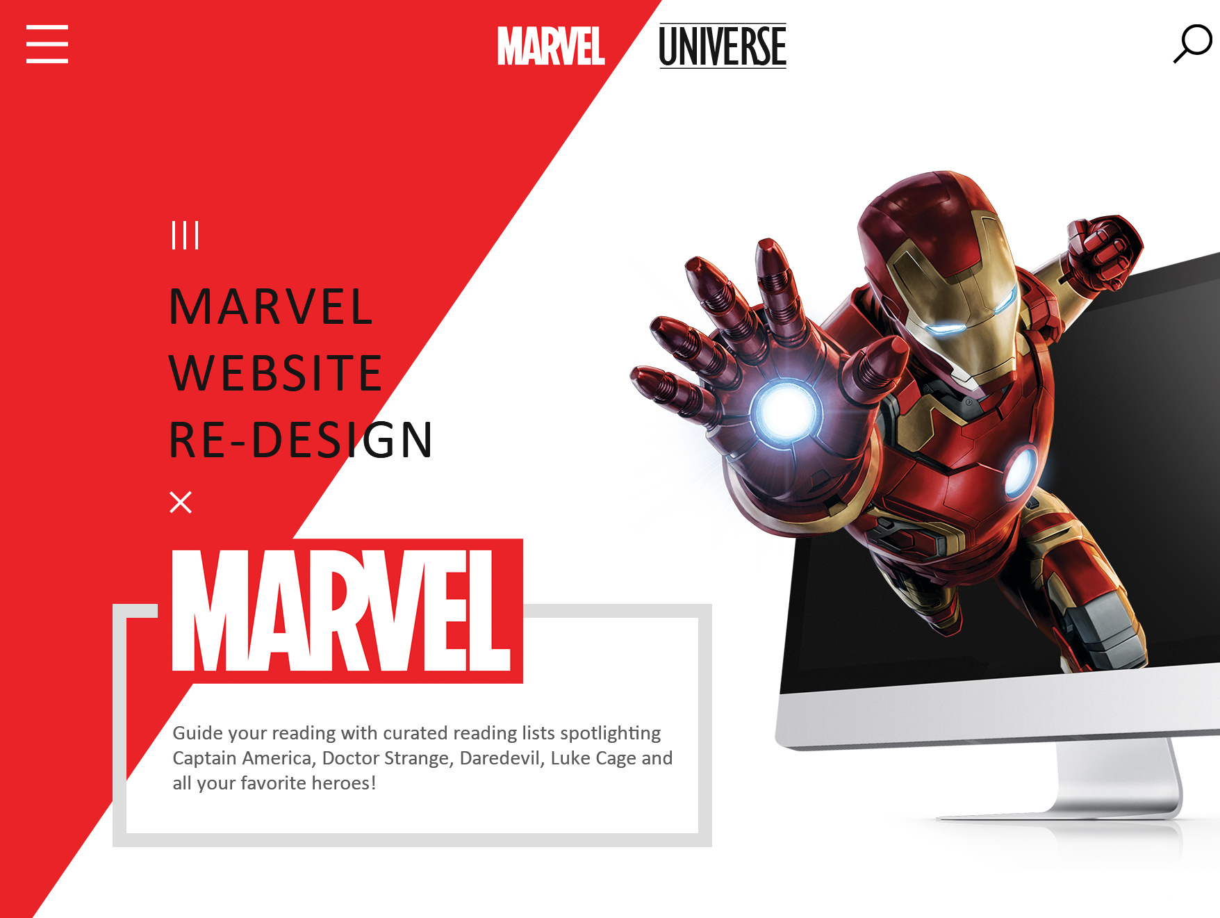 Marvel official Website Concept_龙龙真调皮-站酷ZCOOL