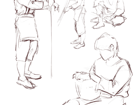 #速写60天挑战赛# day12 @速写班长 _落魄了家人们-站酷ZCOOL