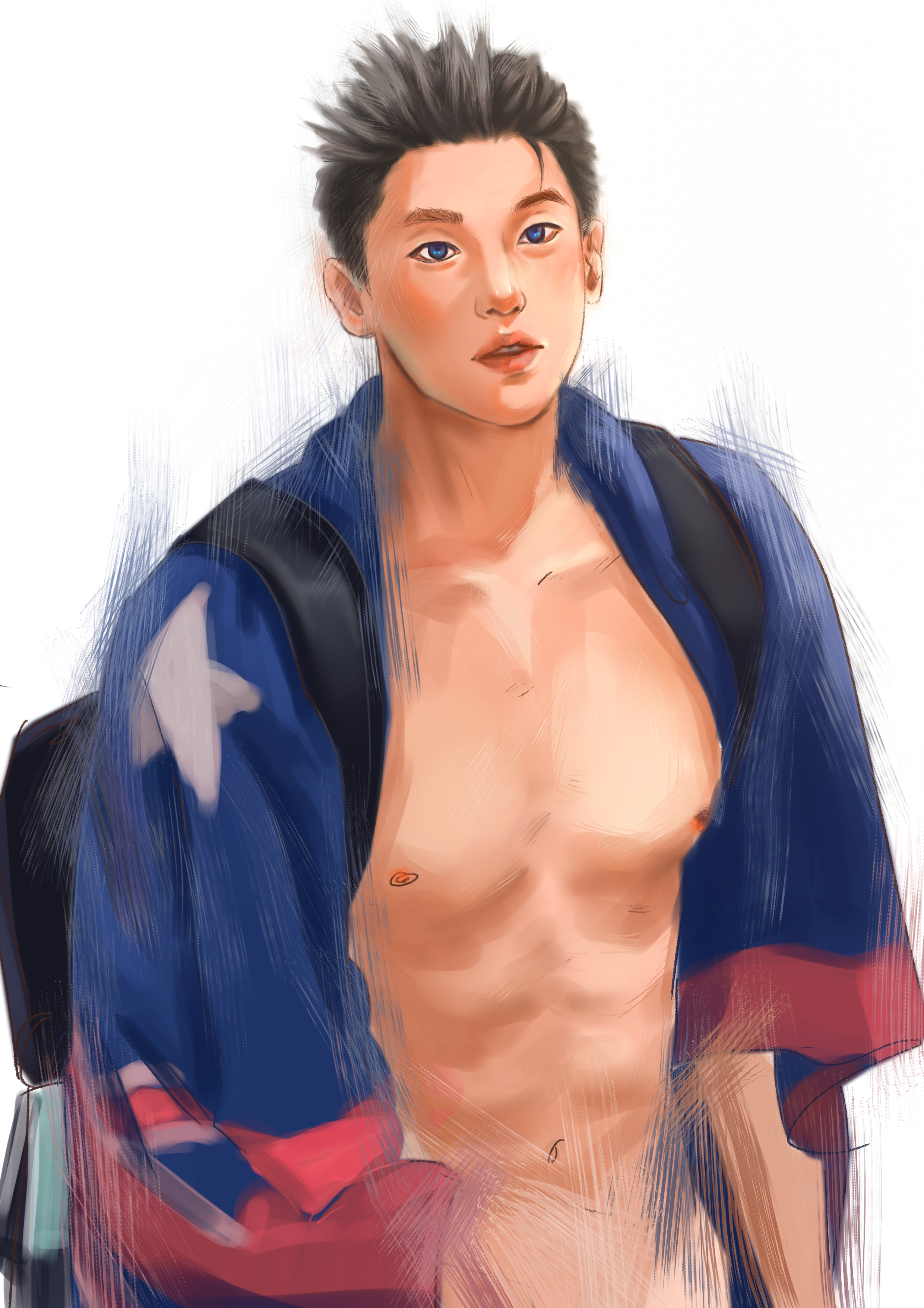 汪顺_阿还人像手绘-站酷ZCOOL