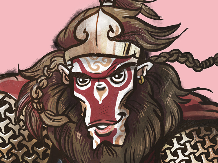 地獄怪客 x 美猴王 Hellboy x King of the Monkey_derekwoo-站酷ZCOOL