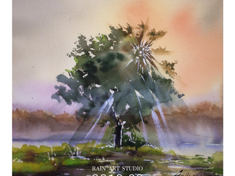 一直惦念着，早晨那一束透过树梢的朝阳……_时雨美术RAINART-站酷ZCOOL