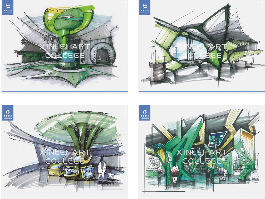 科普展示设计手绘/展陈设计手绘表达_新蕾艺术考研-站酷ZCOOL