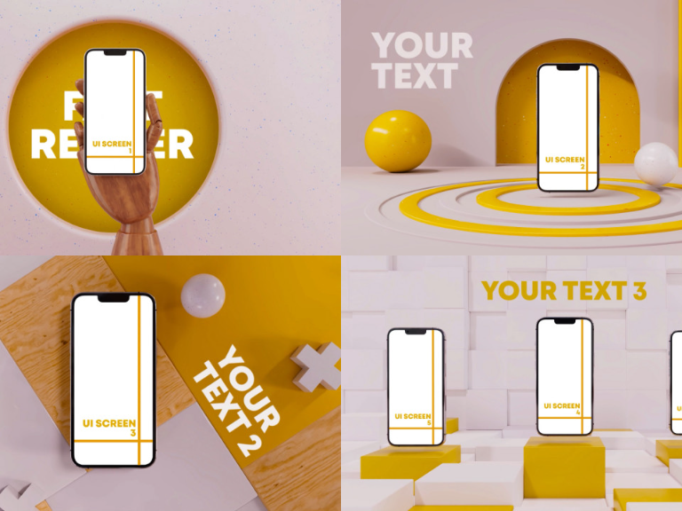 AE模板 | 带有动画智能手机移动应用促销片头_猿文件网官方账号-站酷ZCOOL