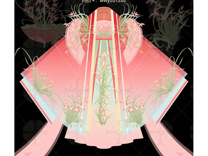 诃子裙设计稿待出插画师吴文怡 站酷zcool