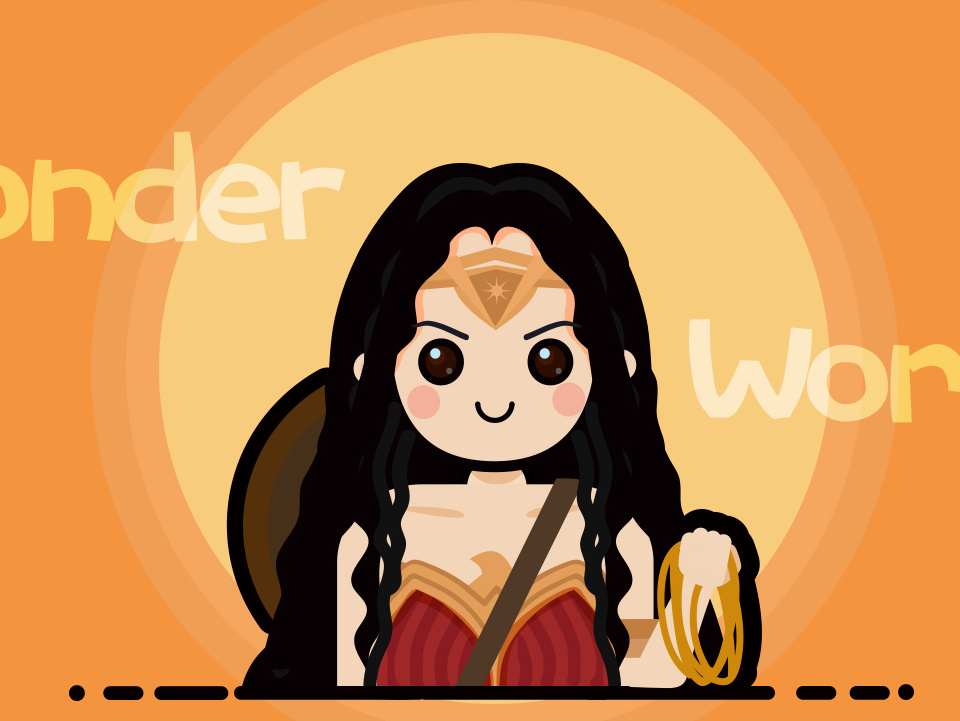 WW~神奇女侠Q版大头照_Eukelade-站酷ZCOOL