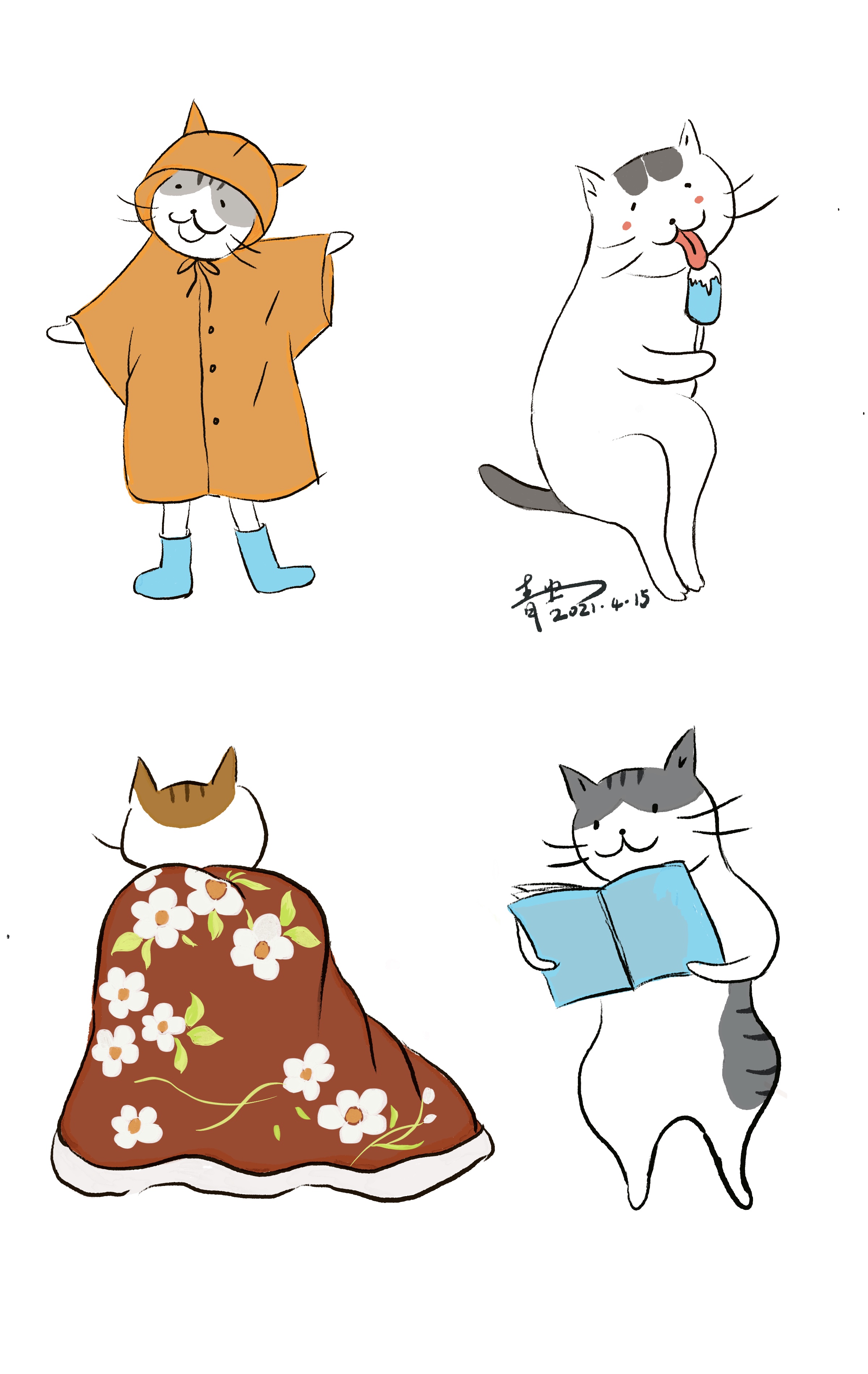 每日一画001_啊梅没了-站酷ZCOOL