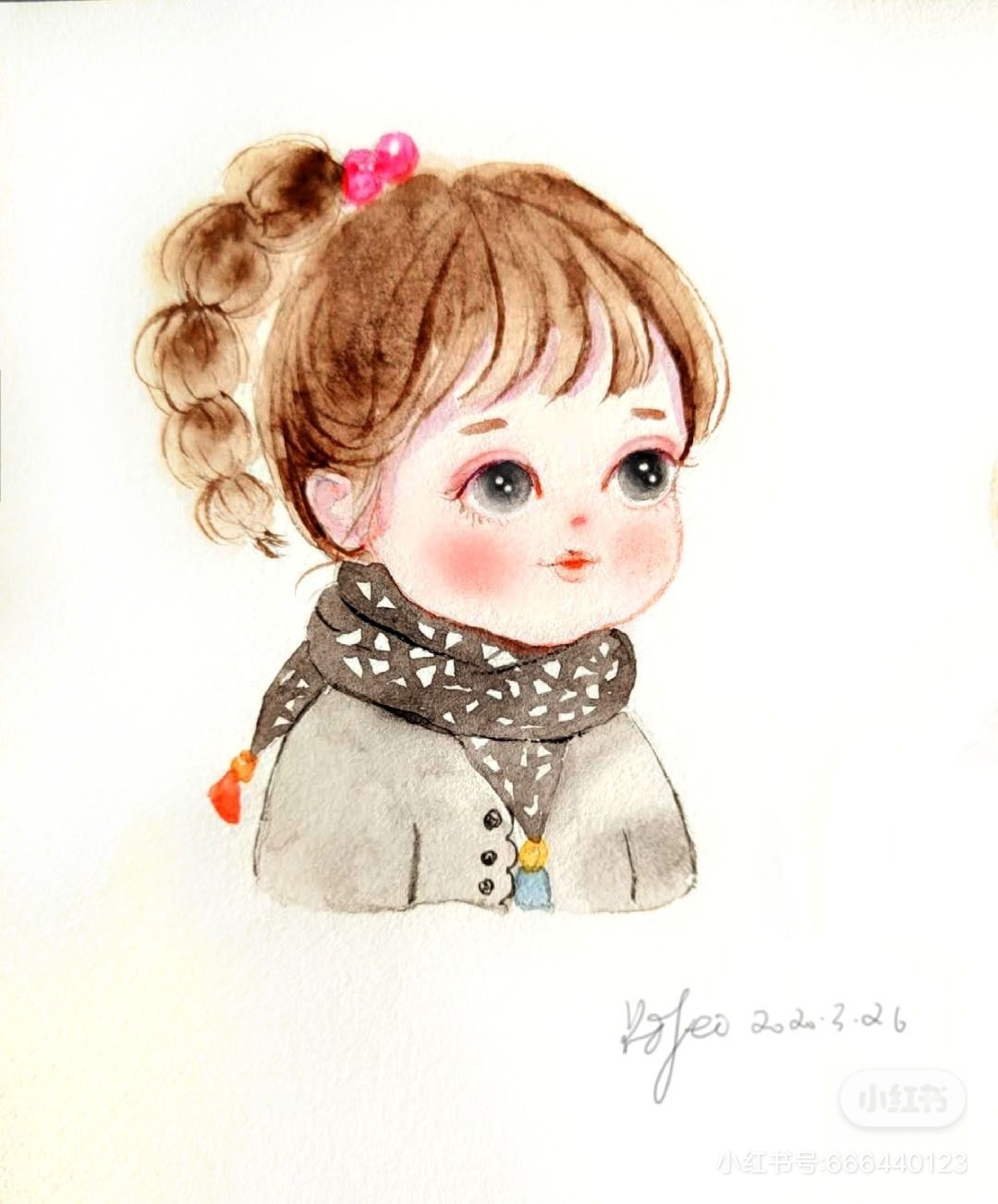 水彩萌宝小头像_艺霏0o0-站酷ZCOOL