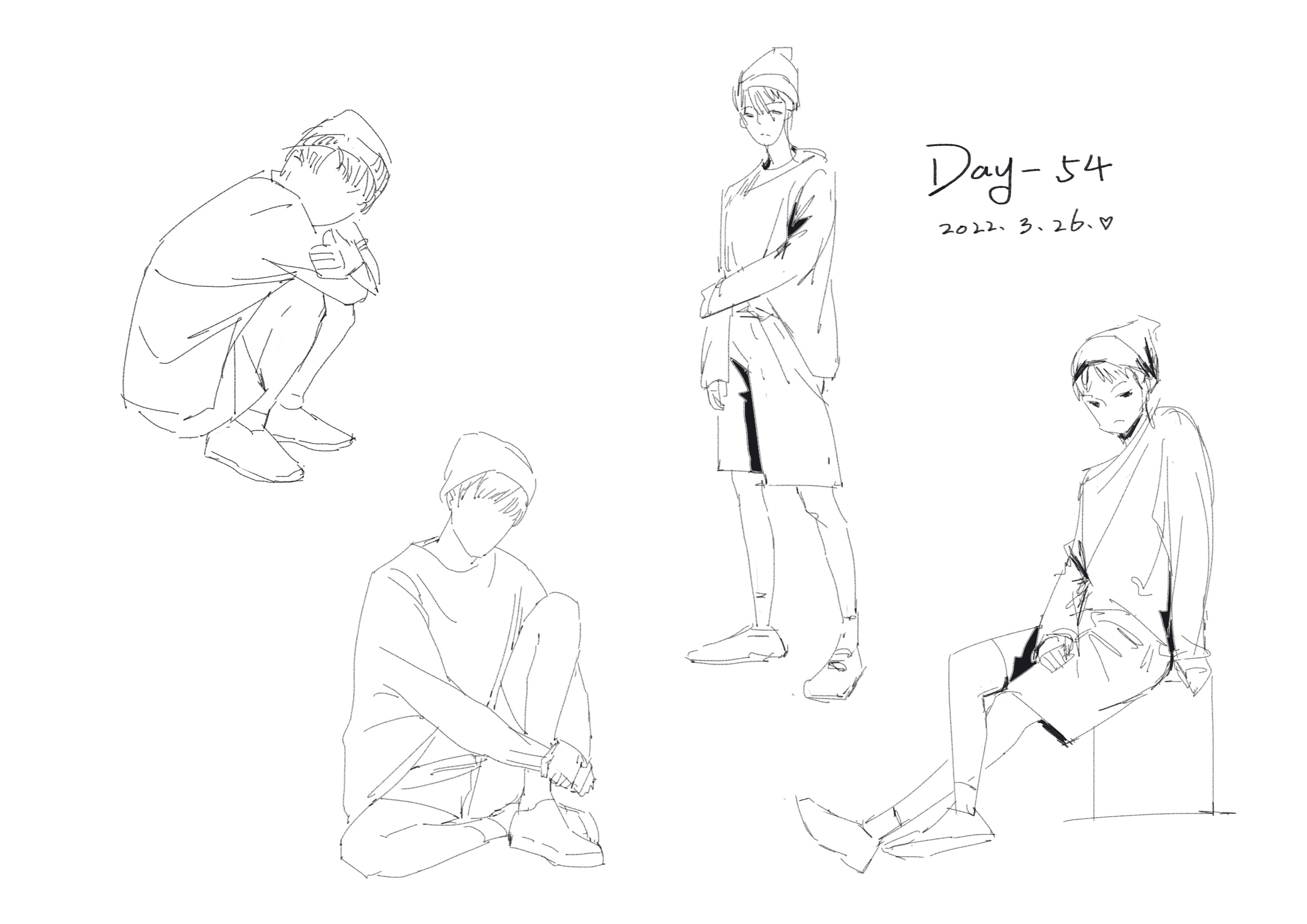 #速写60天挑战赛# day54_懒懒小兔蹄子-站酷ZCOOL