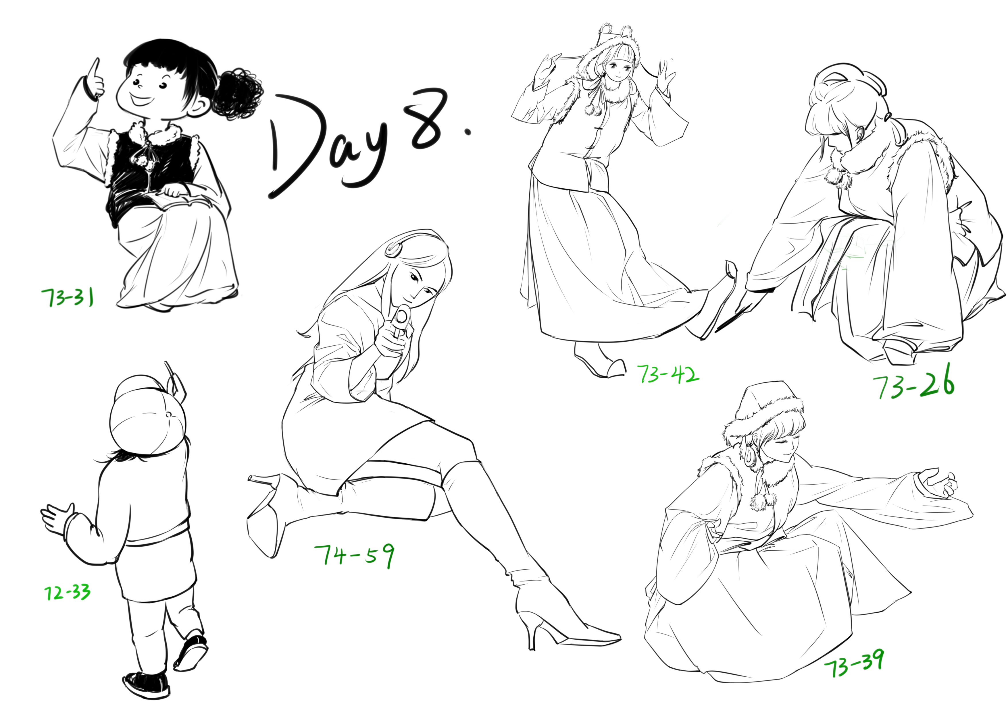 ＃速写六十天挑战赛Day8.@速写班长_丫头2022-站酷ZCOOL