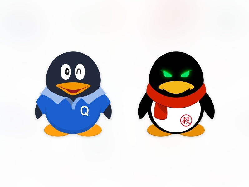 聪明的QQ和愤怒的QQ_intellectual-站酷ZCOOL