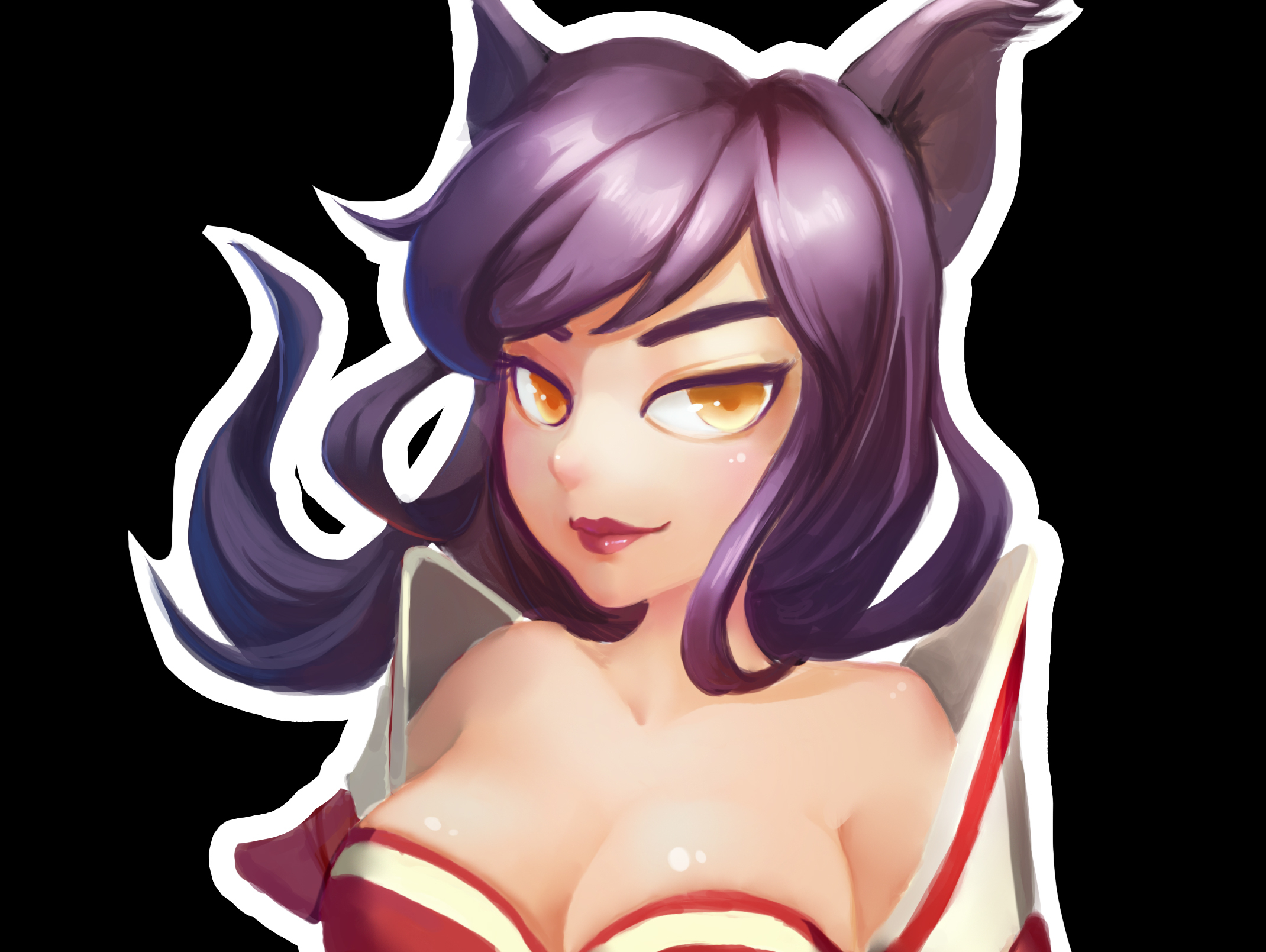 [同人]lol狐狸～阿狸小头像出来咯～_十一月的石伊-站酷ZCOOL