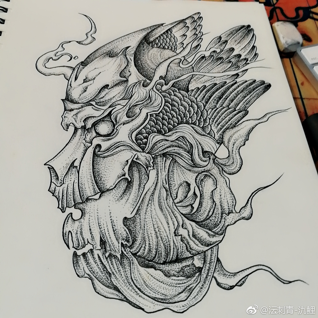 纹身手稿_氿鲤-站酷ZCOOL