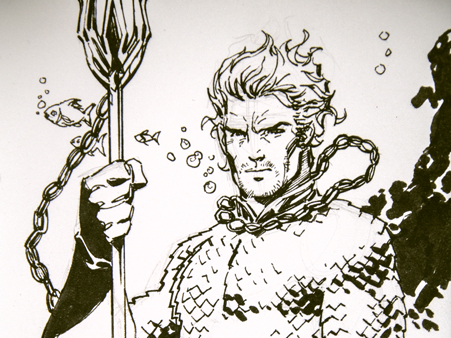 【ThorArt】临摹Jim Lee的Aquaman海王。2016.03.23。_ThorinArt-站酷ZCOOL
