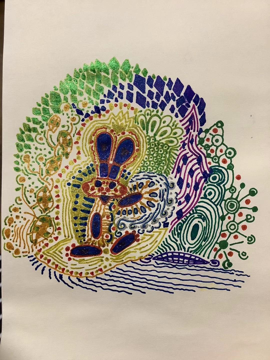 荧光笔涂鸦_山怪momo-站酷ZCOOL