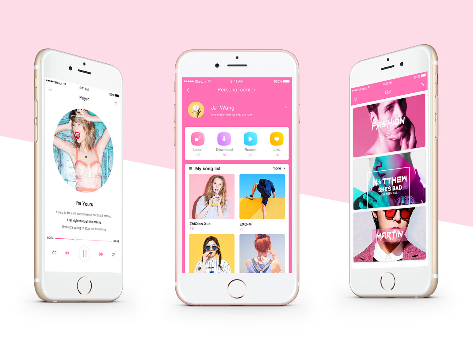 Music APPP 配色练习－Cute＆ Quiet_JJ_wang-站酷ZCOOL