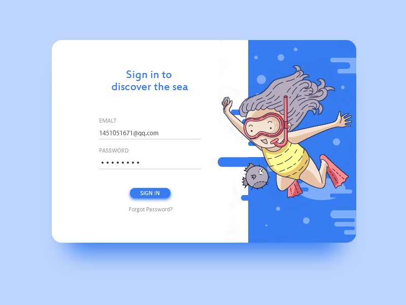 sign in 界面练习（临摹）_炎魔之王-站酷ZCOOL