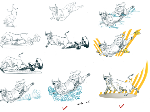 牛气冲天_琊桔Gioia-站酷ZCOOL