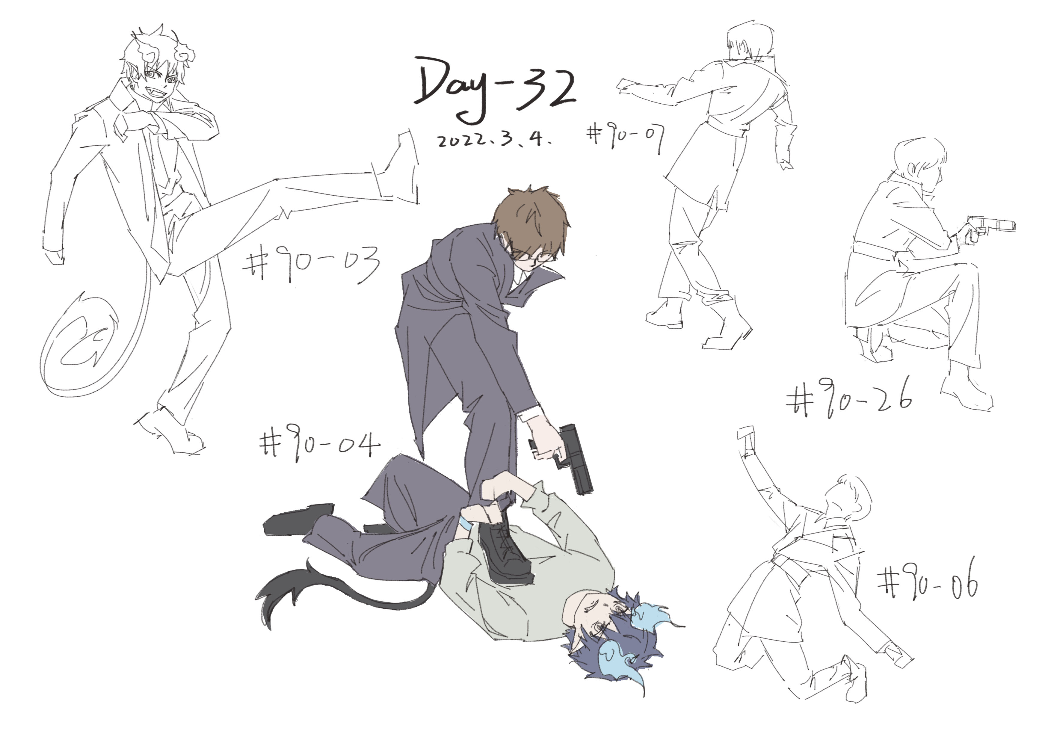 #速写60天挑战赛# day32_懒懒小兔蹄子-站酷ZCOOL