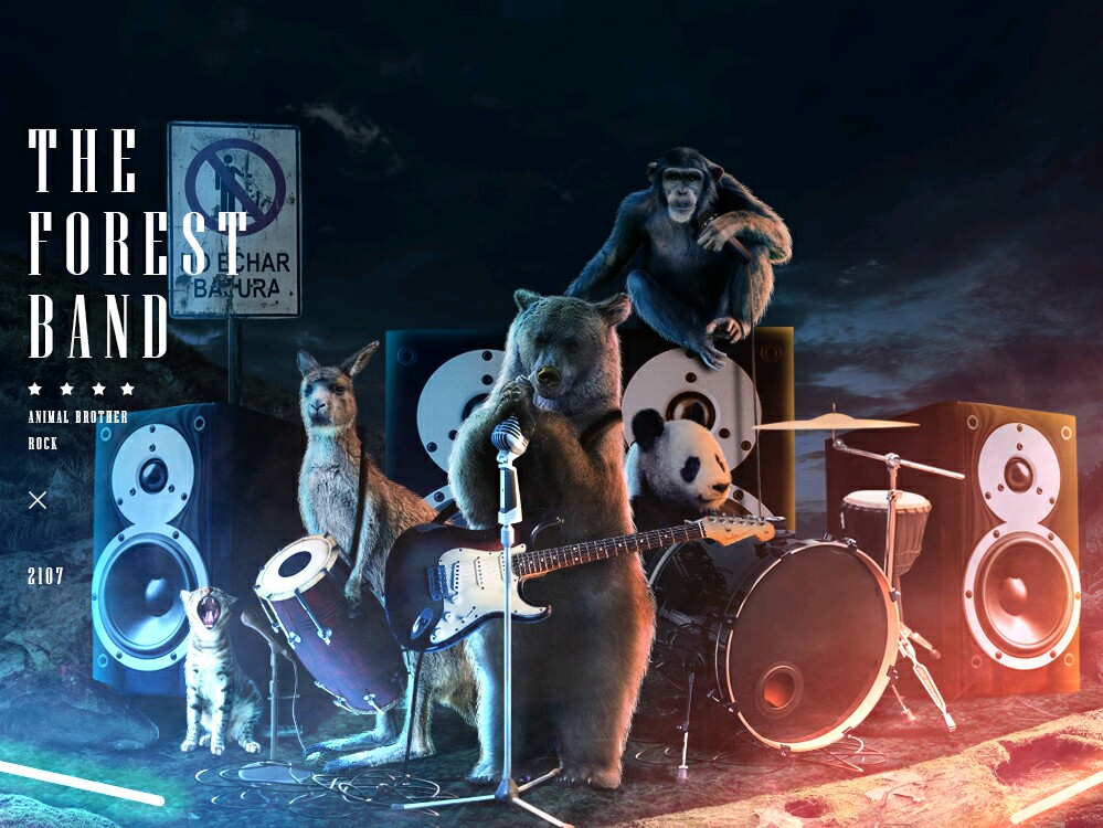 The forest band 海报练习_Hin_-站酷ZCOOL