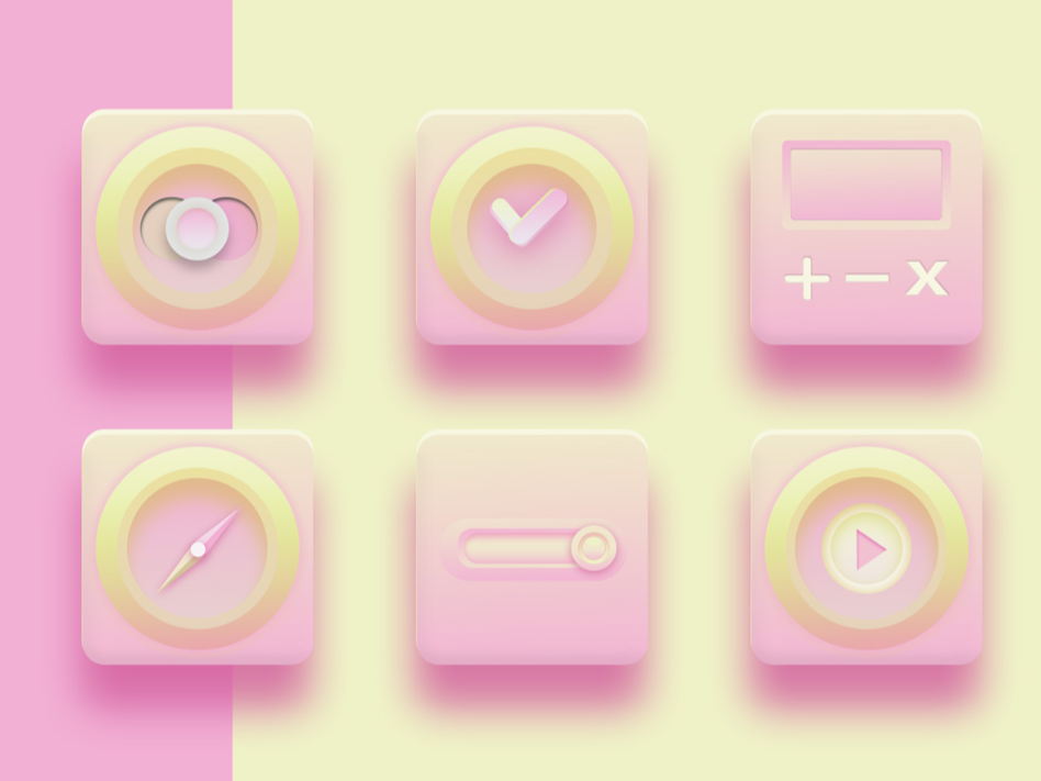 轻樱系-UI图标设计_绿鲨鱼-站酷ZCOOL