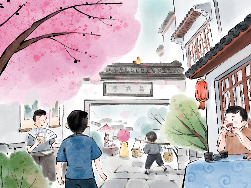 中国风古诗插画_o墨v鱼o-站酷ZCOOL