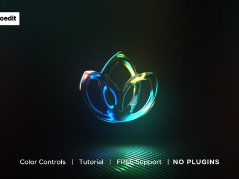 AE模板 | 创意艺术反光彩色标志图形LOGO动画演绎开场_猿文件网官方账号-站酷ZCOOL