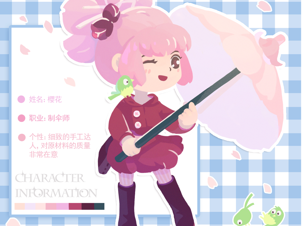 花一样的女孩子们-角色设定_大橘Ally-站酷ZCOOL