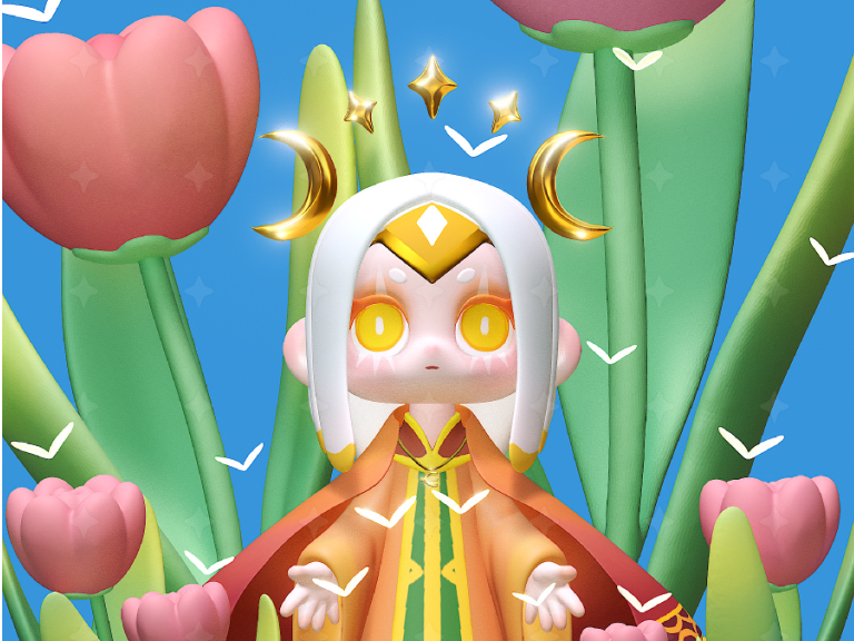 三维插画-送你蝴蝶_CHUN7-站酷ZCOOL