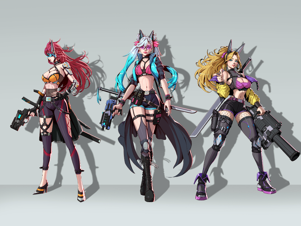 红黄蓝三姐妹_LZ世界风-站酷ZCOOL