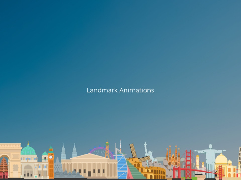 AE模板|世界全球各地标志性建筑MG动画动效演绎地标_猿文件网官方账号-站酷ZCOOL