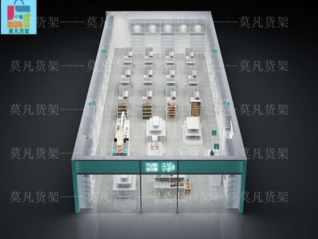 金陵饰品展示架融合标志性的明黄色吸引年轻客群_莫凡2580-站酷ZCOOL