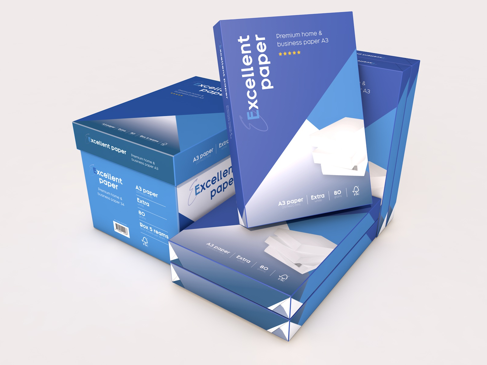 荷兰品牌，复印纸3D效果图_MonsieurSiu-站酷ZCOOL