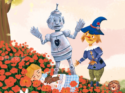 名著内页插画，绿野仙踪。_核林女侠heling-站酷ZCOOL