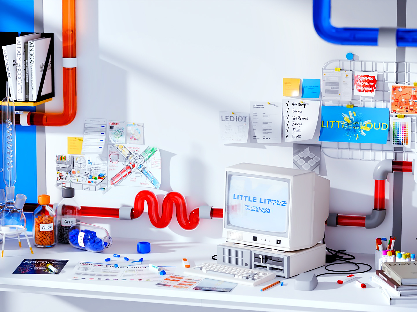 blender实验室场景动画@Little Little Cloud_薛定谔的云-站酷ZCOOL